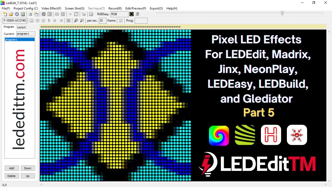 Pixel LED Effects Download for LEDEdit 05 - YouTube