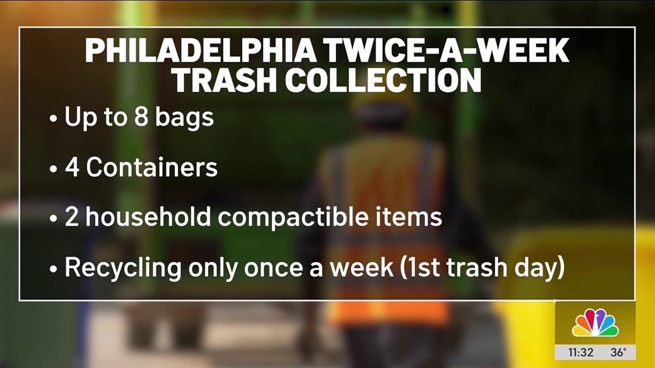 Philly launches twice-a-week trash pickup, in some neighborhoods - YouTube
