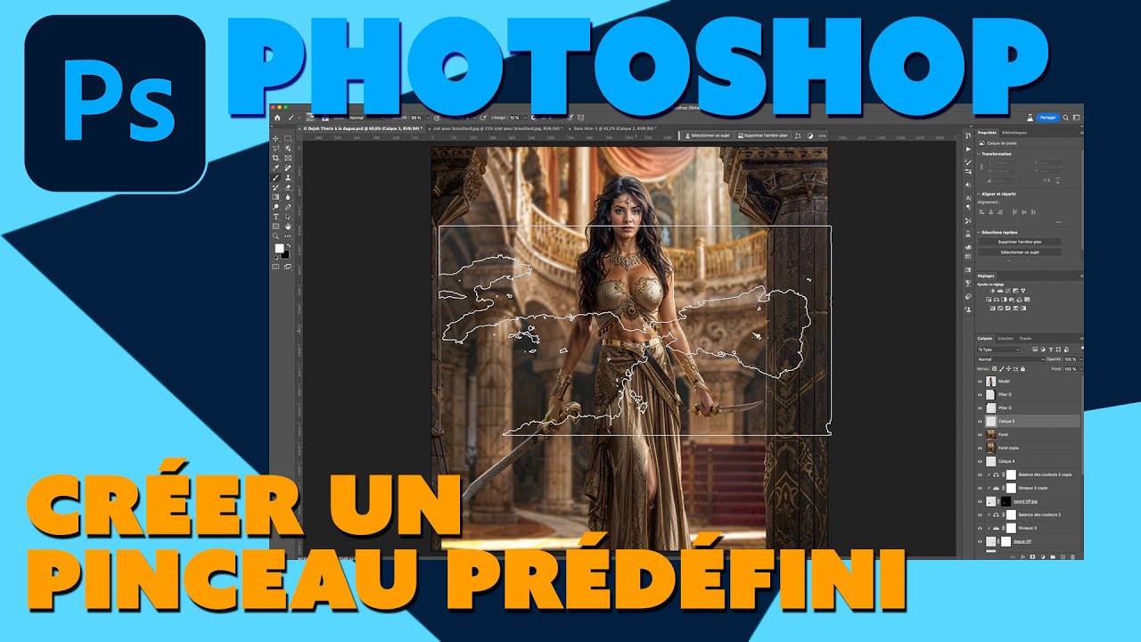 Photoshop - Astuce - Créer un Pinceau prédéfini - YouTube