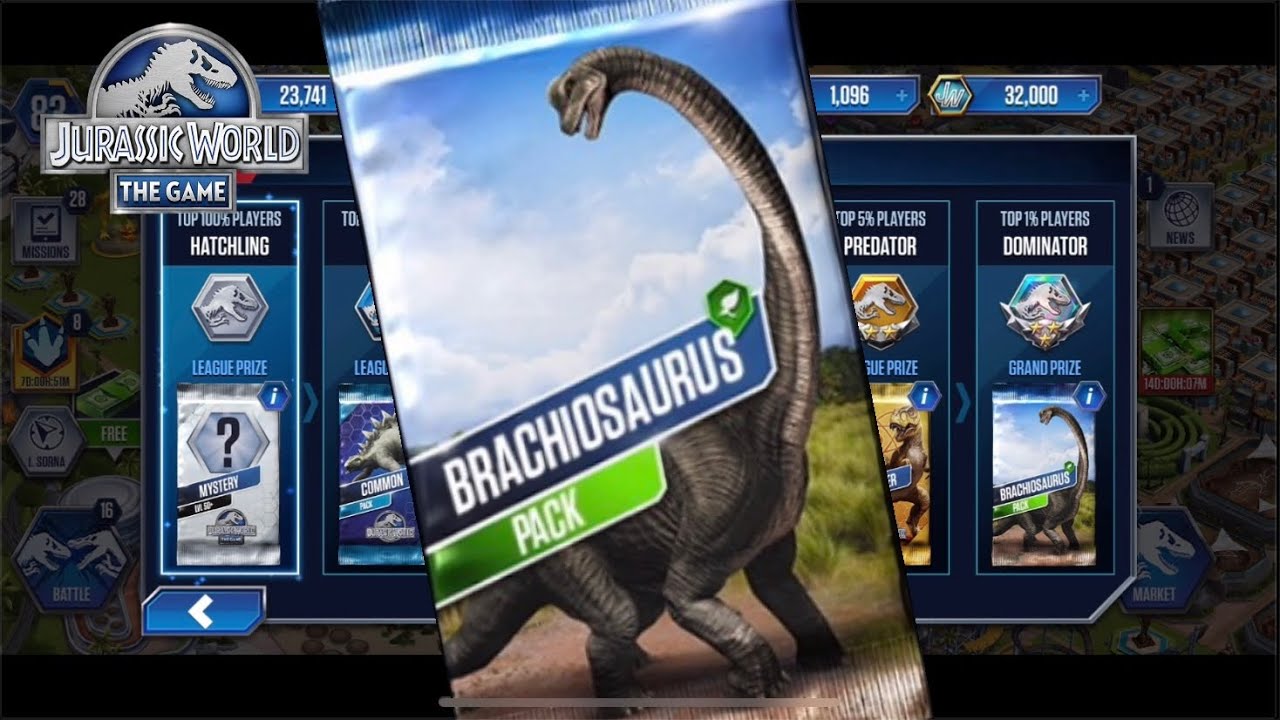 Jurassic World The Game EP.143 : เริ่มลีกล่าเจ้าคอยาว BRACHIOSAURUS ...