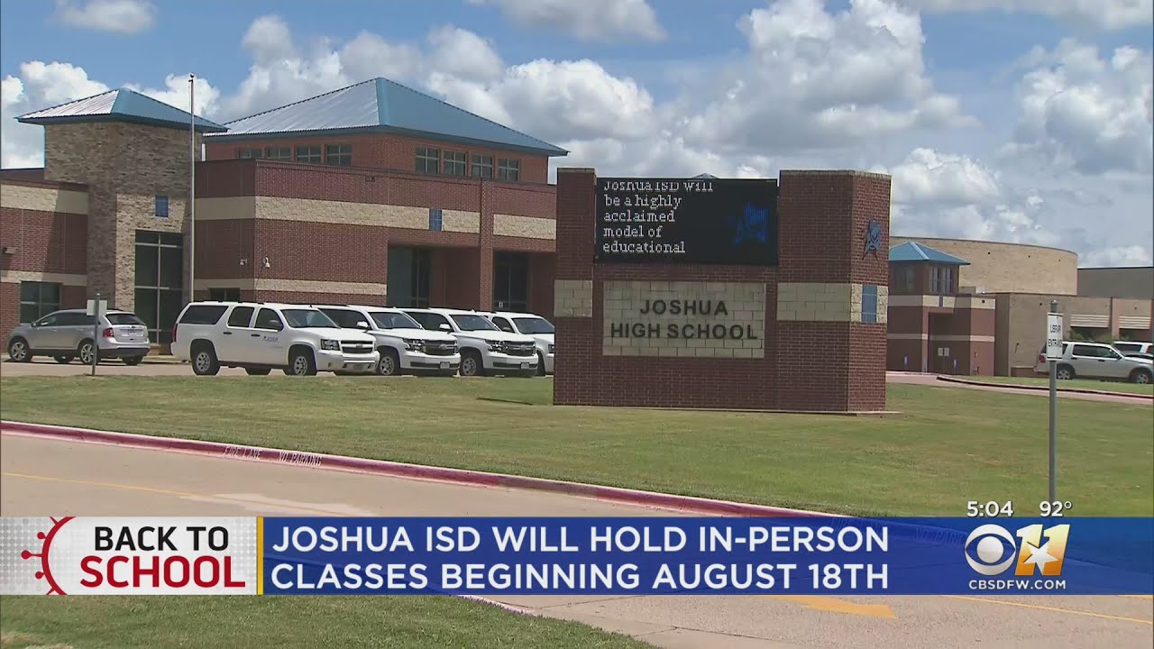 Joshua ISD Plans To Start School Year With In-Person Learning Option - YouTube