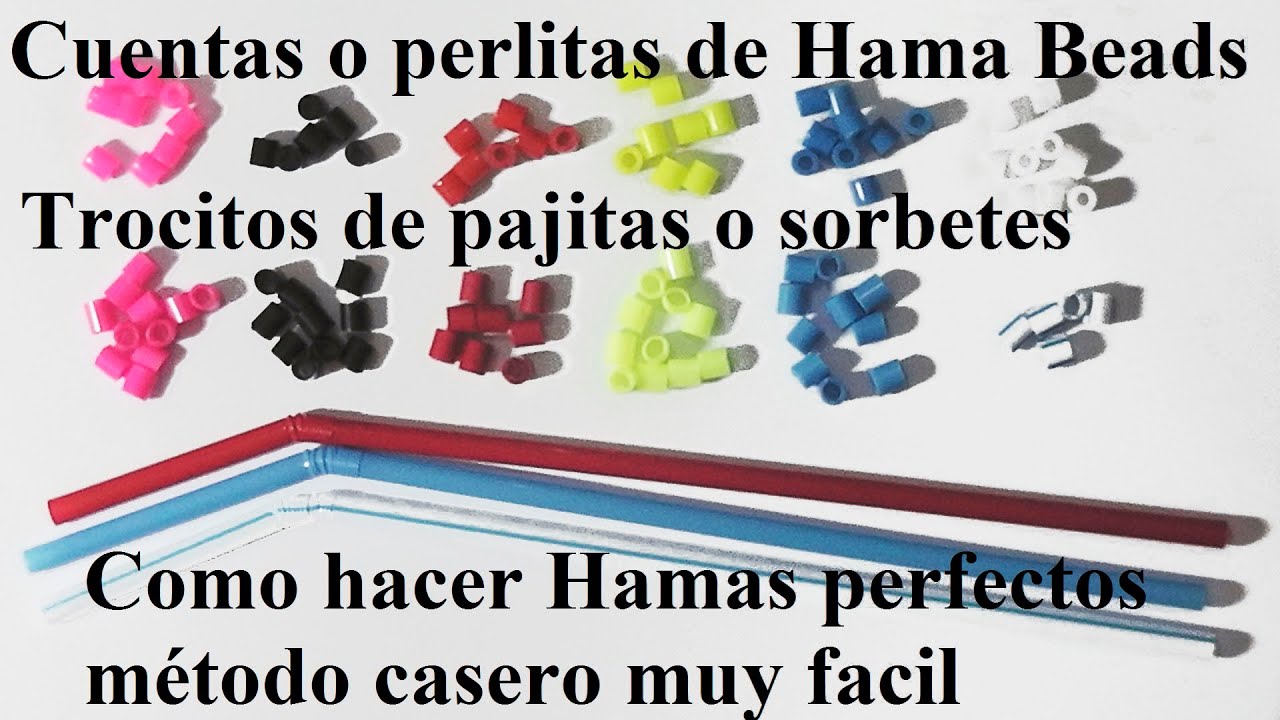 Como hacer perlitas o cuentas perfectas y faciles con pajitas o ...