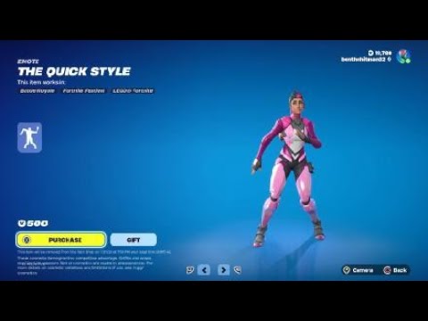 Fortnite The Quick Style Emote - YouTube