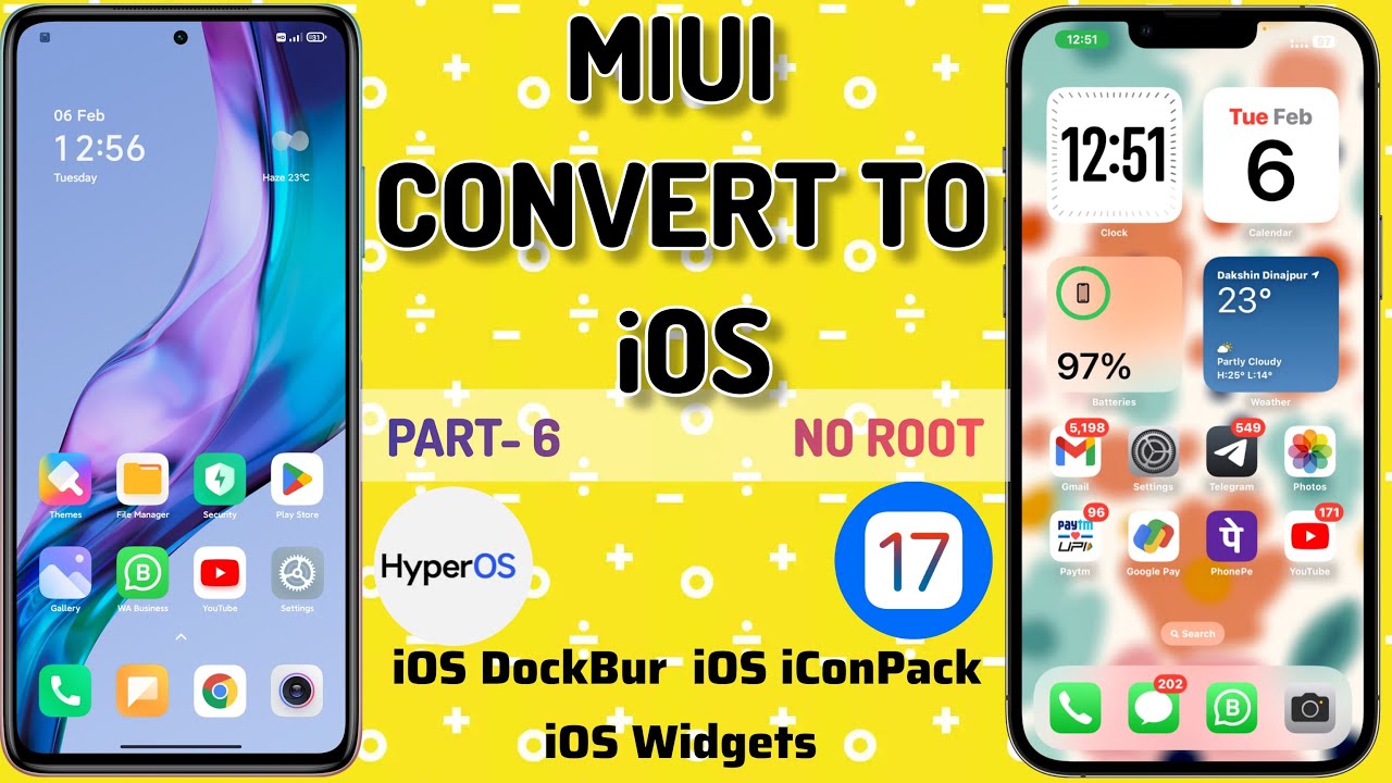 Hyperos To iOS 17 Home Screen Setup No Root🔥All Xiaomi,Redmi,Poco ...