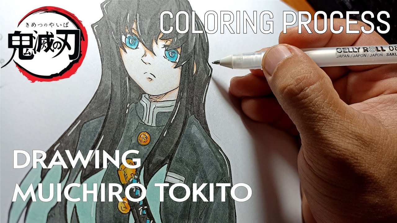Mengambbar Muichiro Tokito - Coloring Kimetsu no Yaiba - Drawing Demon ...