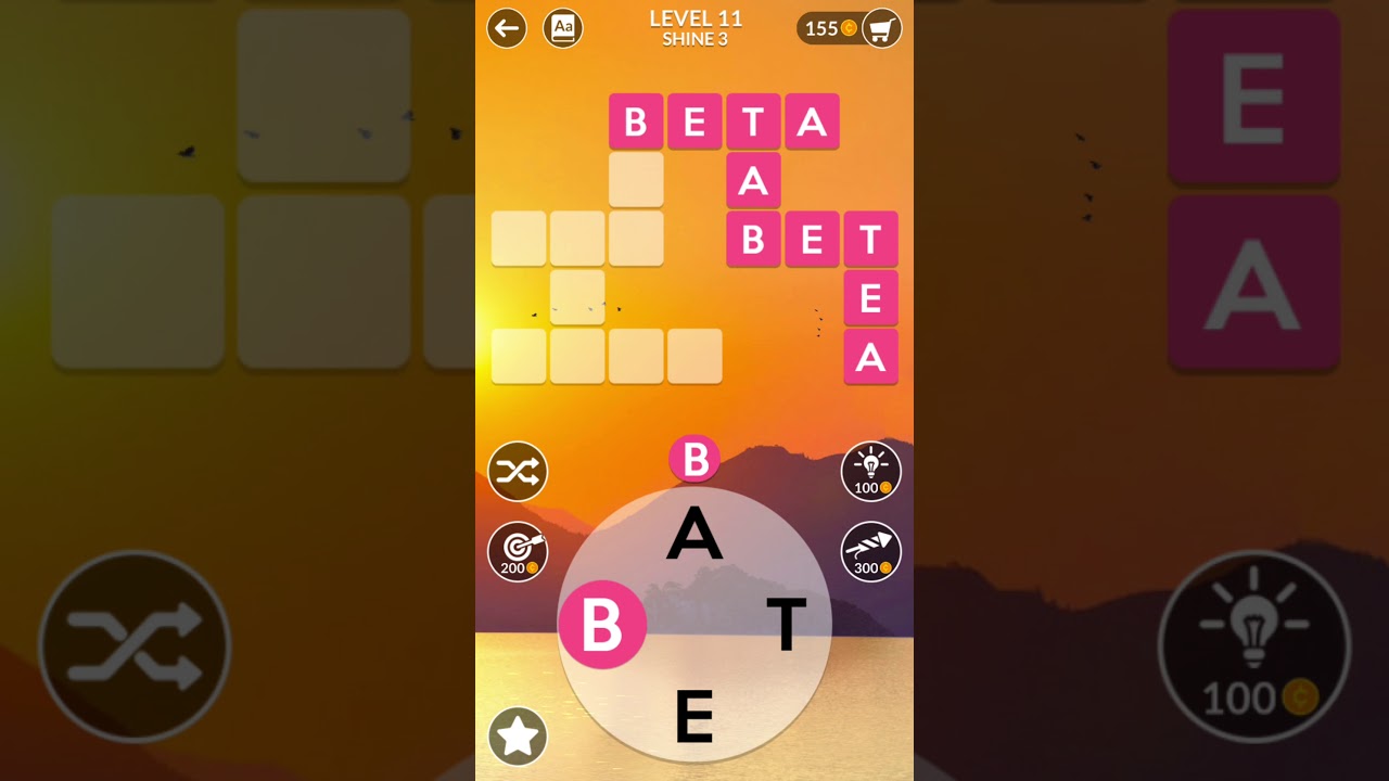 Wordscapes Level 11 — Sunrise — Shine 3 - YouTube