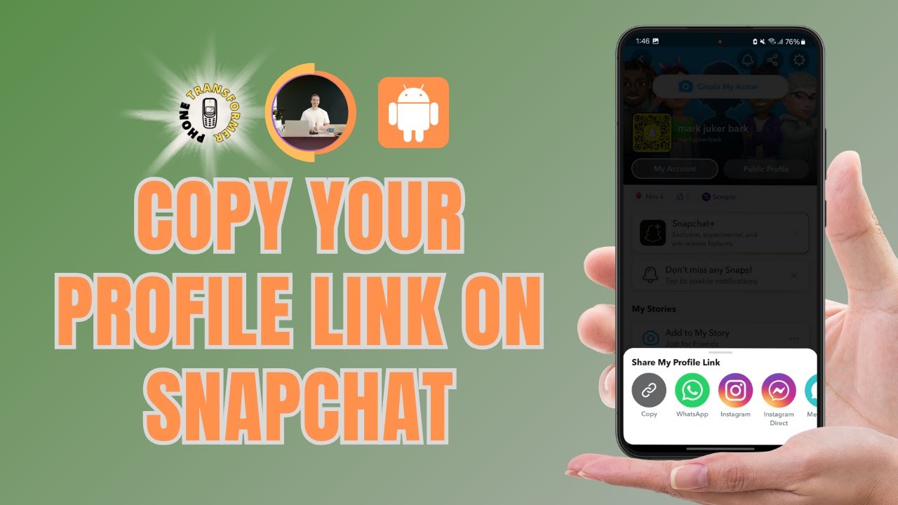How to Copy Your Profile Link on Snapchat - Quick Tutorial - YouTube