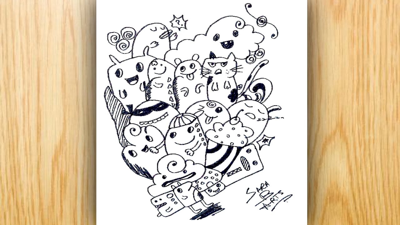 Doodle Art drawing | Easy Doodle Art | Doodle Art | pic candle - YouTube