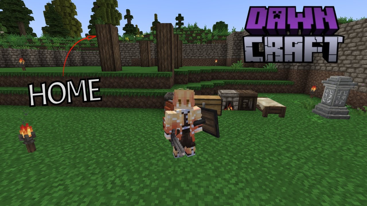 BUILDING MY HOUSE! - DAWNCRAFT (ep.2) - YouTube