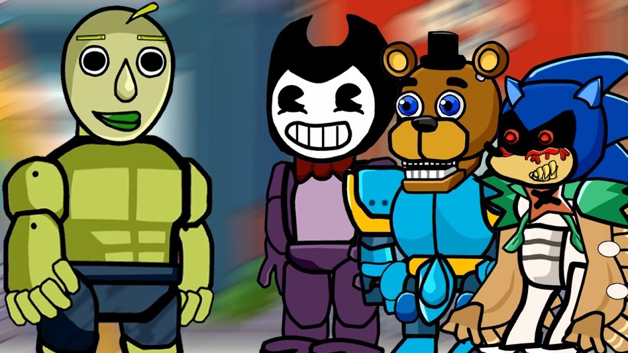 BENDY, BALDI, FNaF, & More Swap Heads (Scribblenauts Unlimited) - YouTube