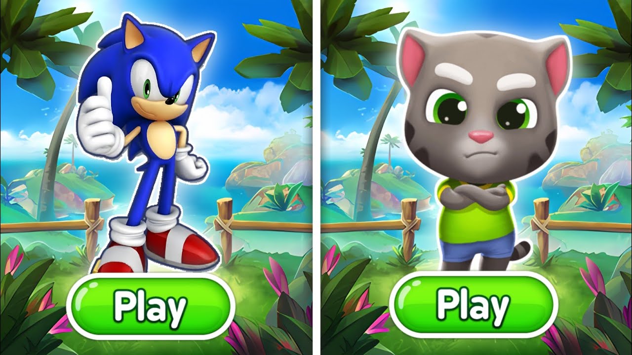 Sonic Dash Vs Talking Tom gold run - Movie Sonic Vs All Boss Zazz Egman ...