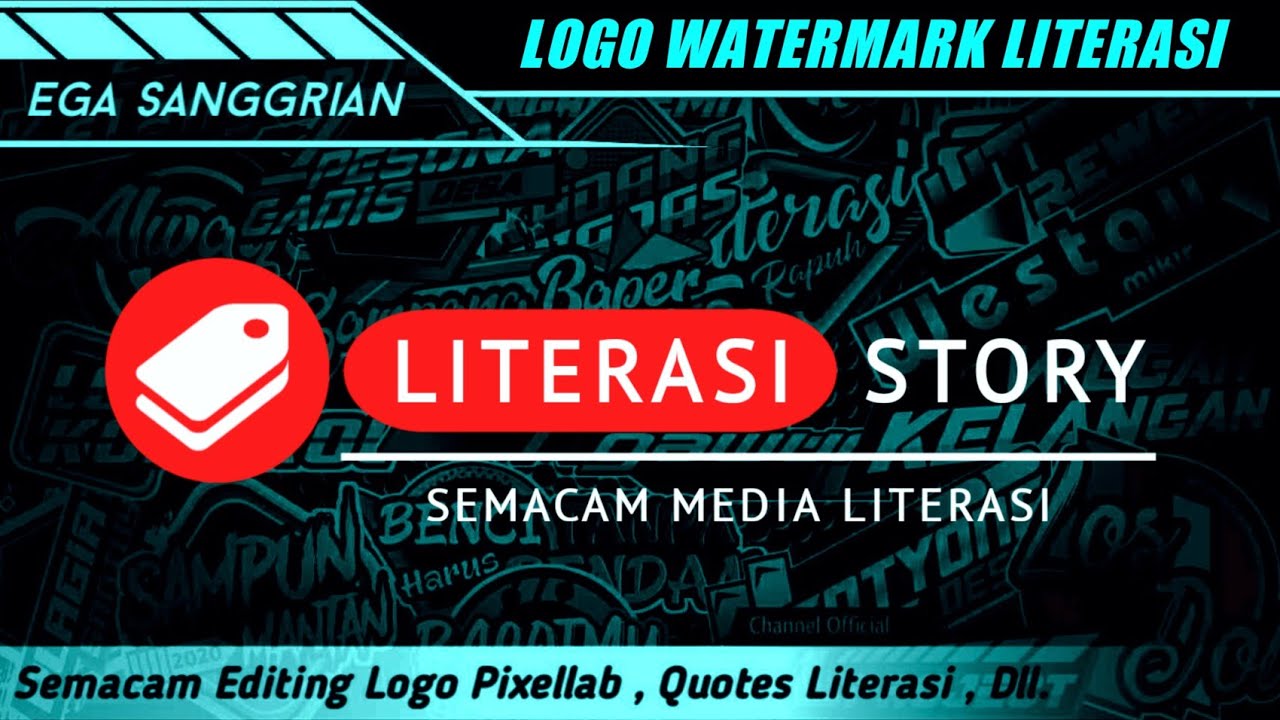CARA MEMBUAT LOGO WATERMARK LITERASI KEKINIAN 2020 || DI PIXELLAB - YouTube