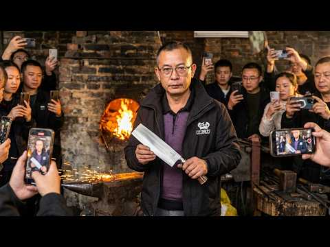 Customer brought materials from Shaoguan! Made two chef's knives! #Traditional blacksmithing