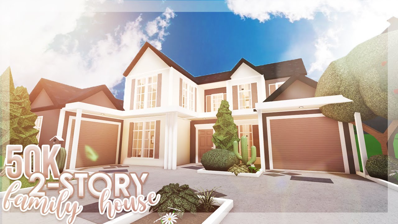 50k Two-Story Family House | Roblox | Bloxburg | Housebuild - YouTube