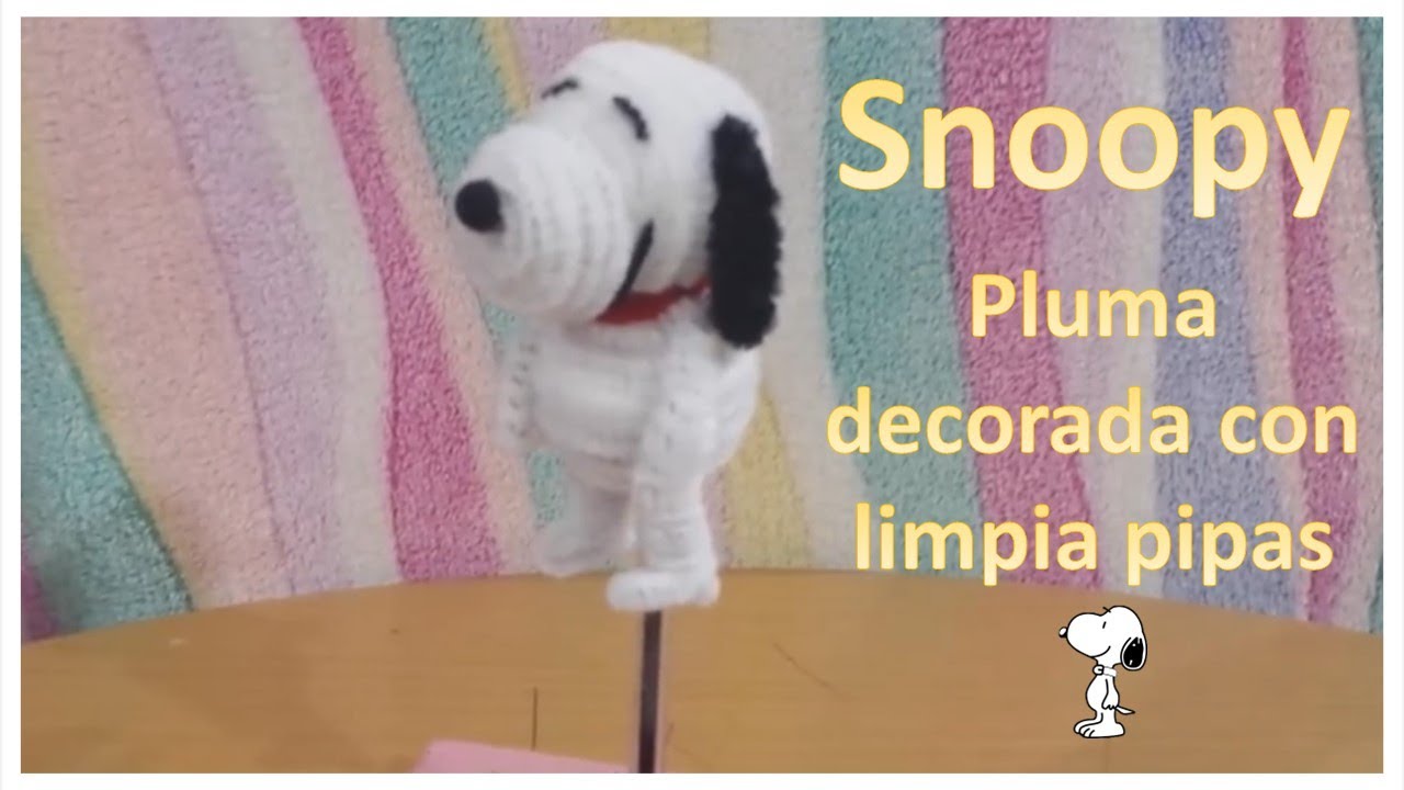Cómo-hacer-a-Snoopy-Hecho-Con-Limpiapipas - YouTube