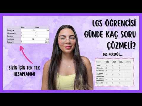 LGS Öğrencisi Günde Kaç Soru Çözmeli? Hepsini Açıklıyorum… #lgs #lgs202