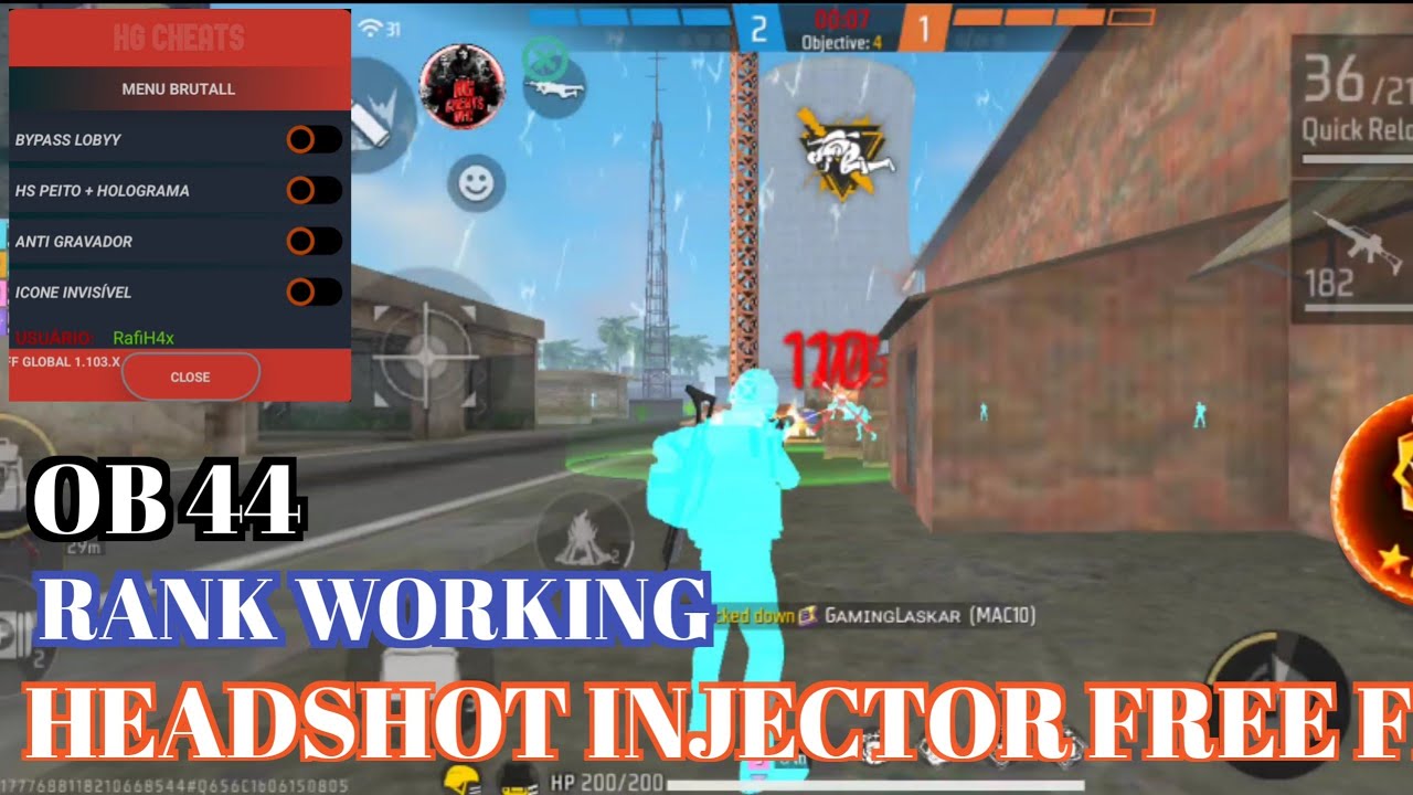 Free Fire OB44 injector | Headshot Hack + Esp Location | Rank Working ...