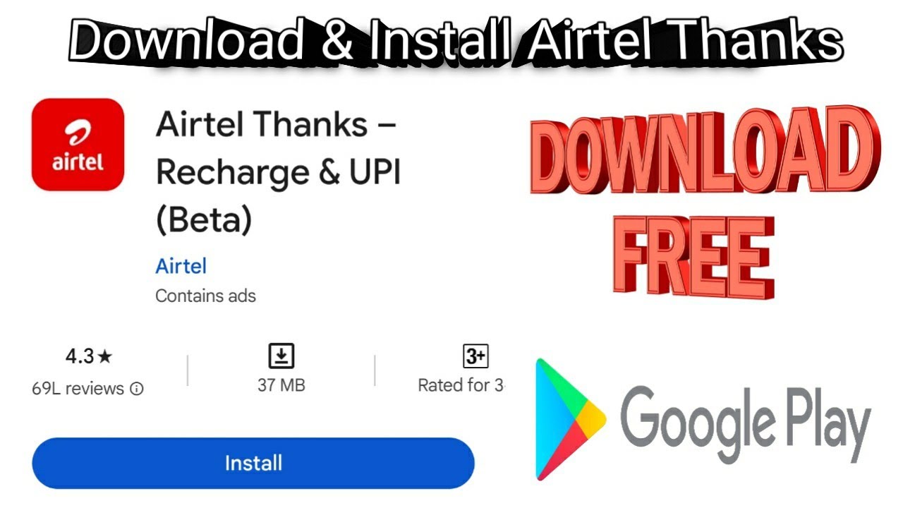How to Download and Install Airtel thanks app on Android device with ...