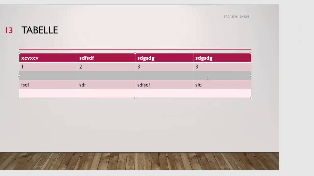 11(16) Microsoft Powerpoint 2016 - Tabellen - DigiKomp - YouTube