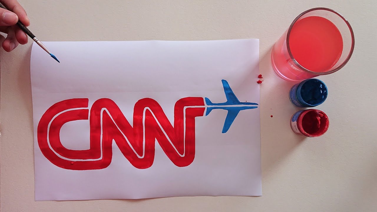 How to draw cnn-airport-network logo - YouTube
