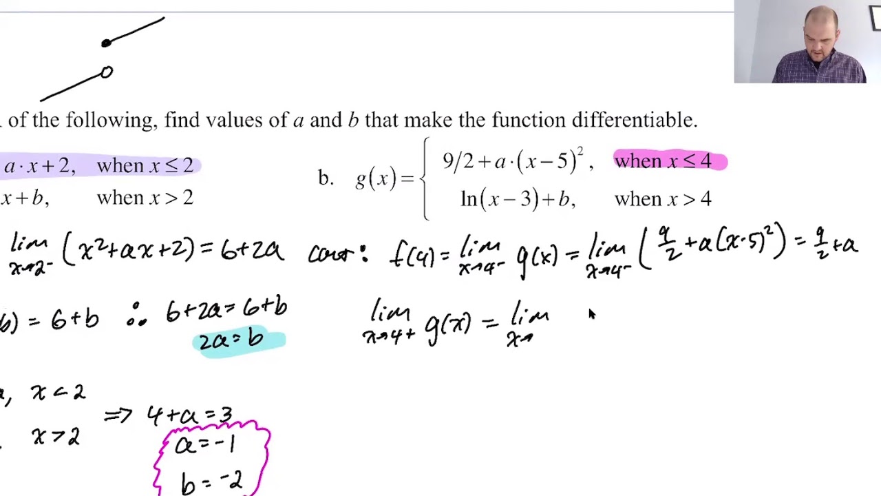 Continuity and Differentiability pg 5, pt 1 - YouTube