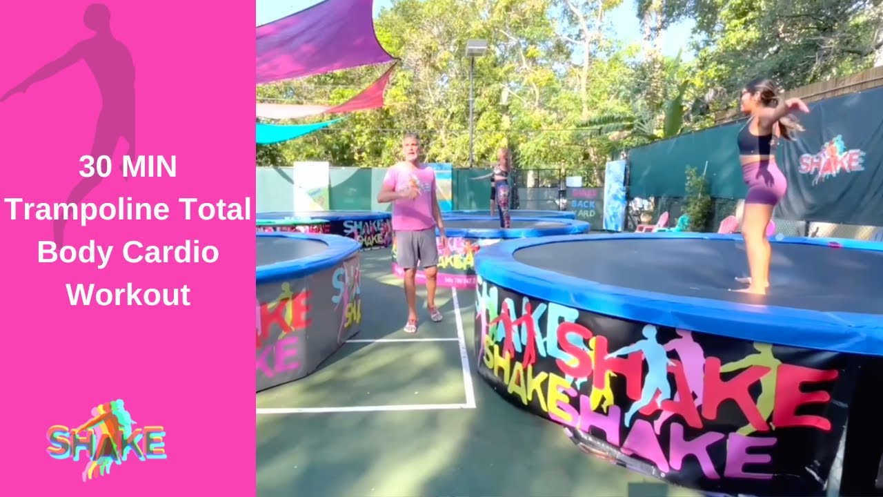 30 MIN Trampoline Total Body Cardio Workout. Calorie Burning and Muscle ...