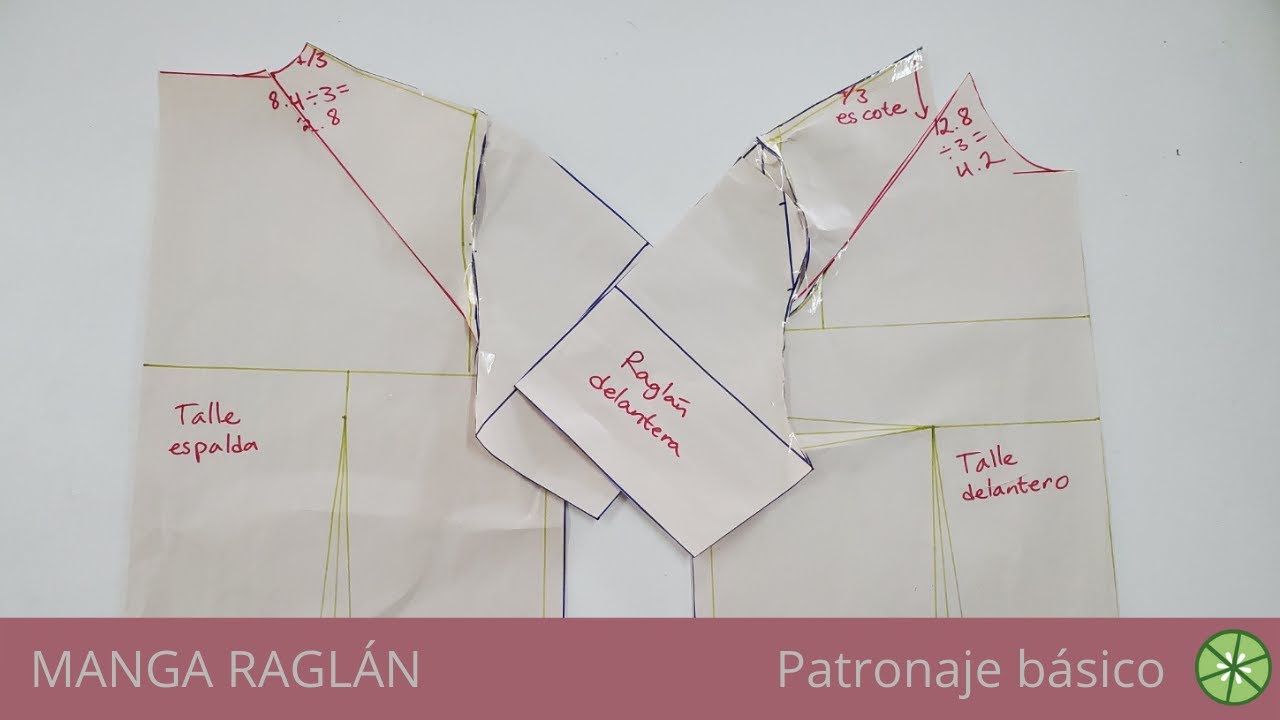 Patrón de manga raglán 👕 PATRONAJE BÁSICO - YouTube