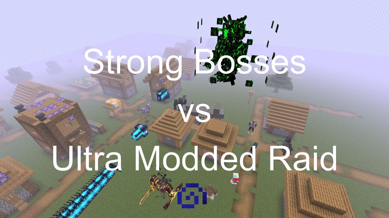 Strong Bosses vs Ultra Modded Raid Minecraft Mob Battle - YouTube