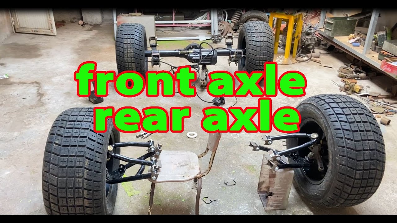 How to make a simple electric car part 2: Front axle set - YouTube