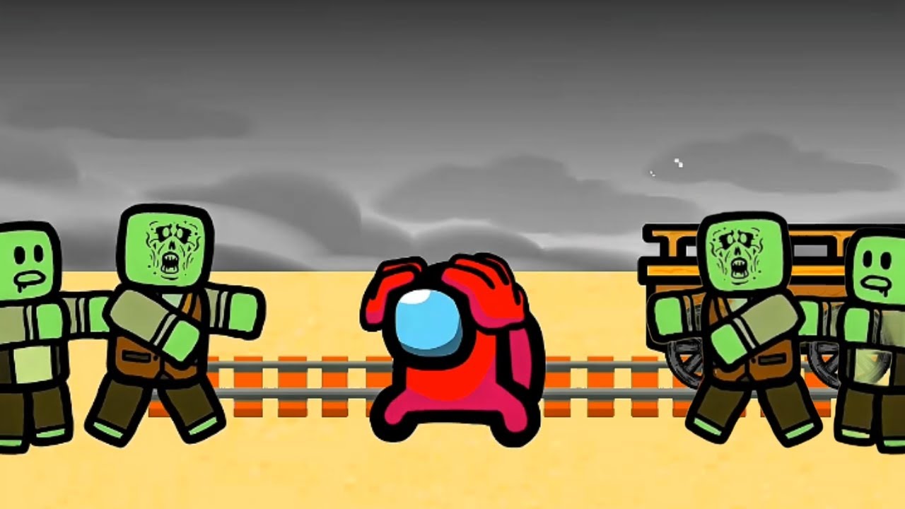 Mini Crewmate Kills Roblox Dead Rails Characters | AMONG US Part 02 ...