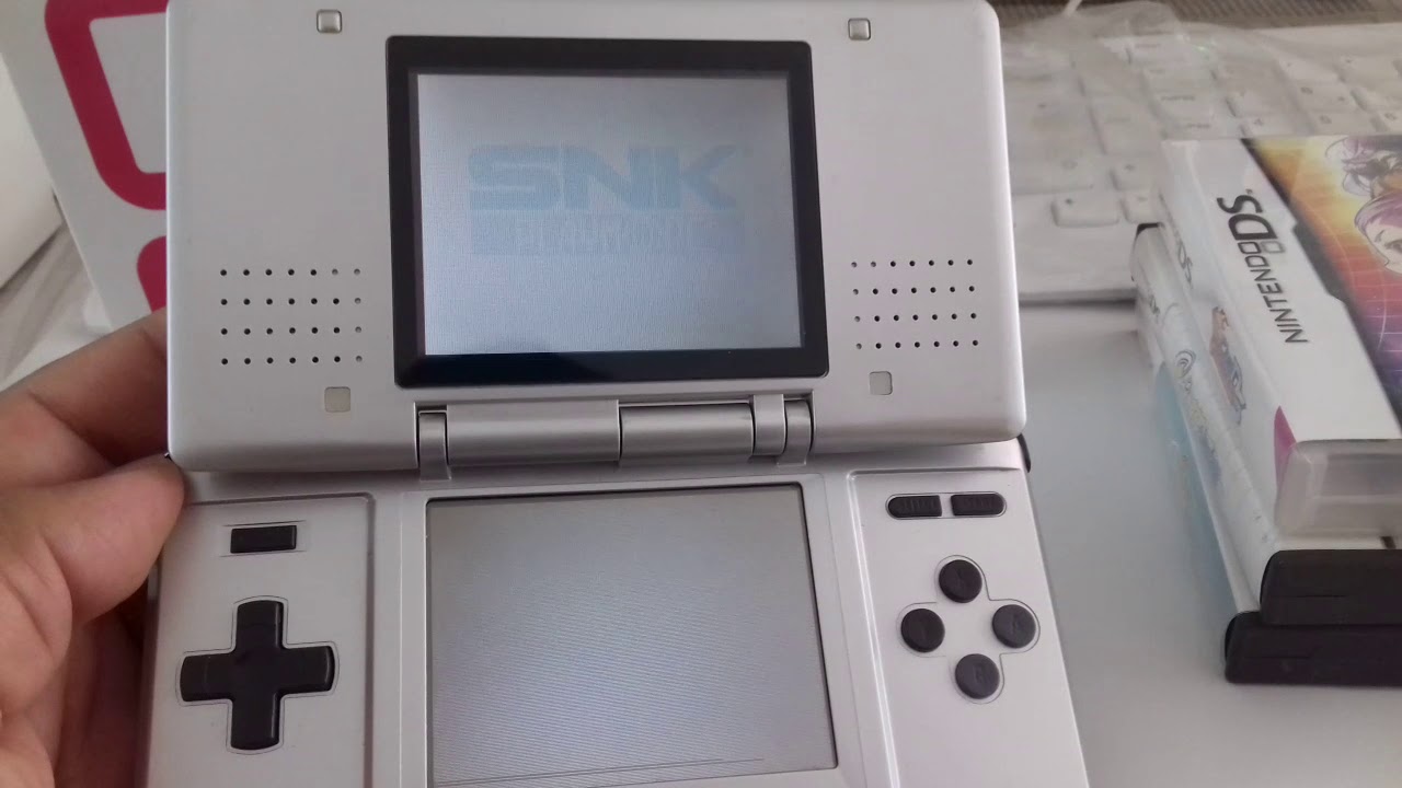 Ds fat gris japones con 3 juegos compatible con juegos usa y eur - YouTube