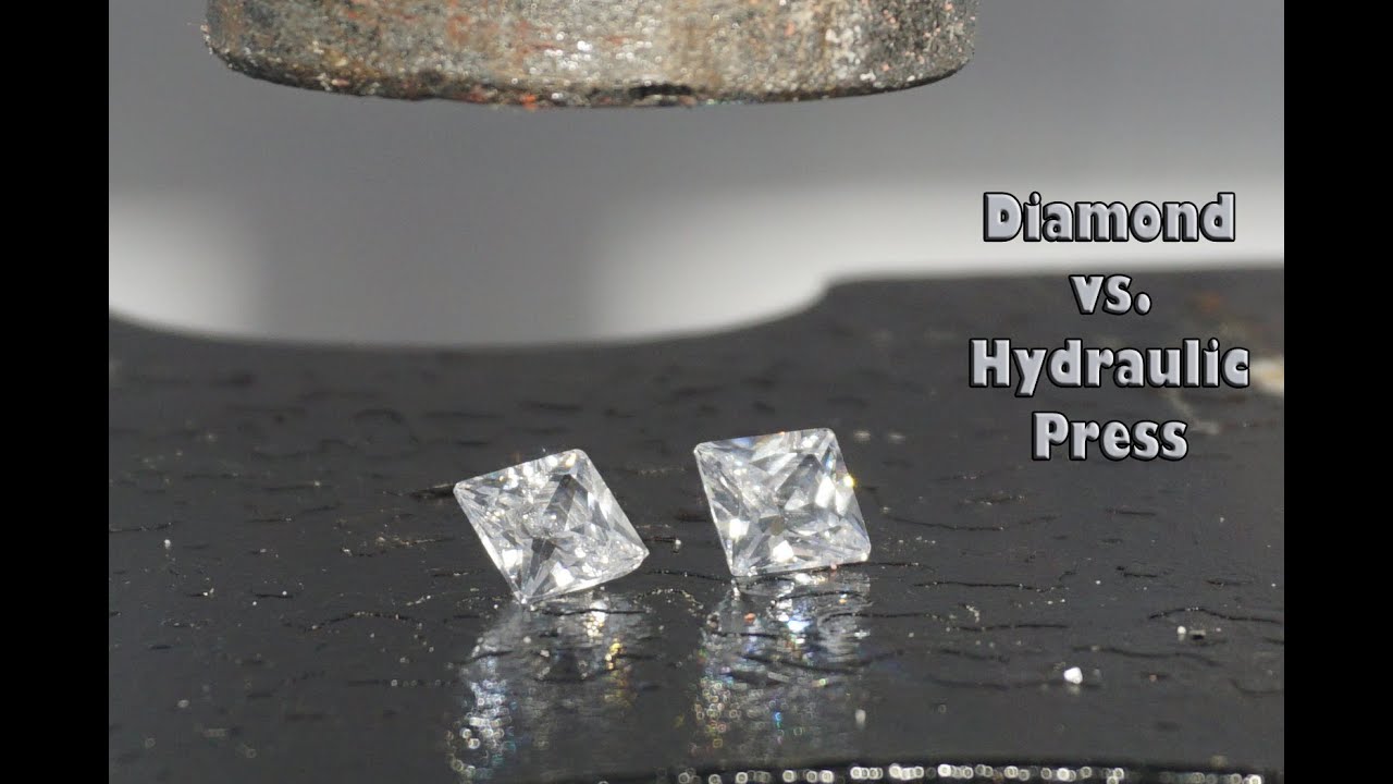 Diamond vs Hydraulic Press and Cubic Zirconia - YouTube