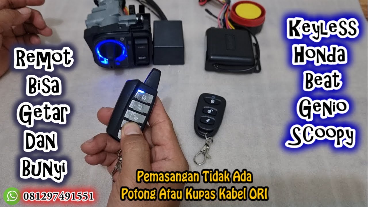 Keyless Honda Vario Scoopy Genio Beat Pakai Remot NINE A2 Full Fitur ...