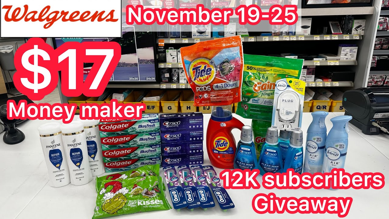 Walgreens Couponing November 19-25|| $17 Money maker|| a lot of ...