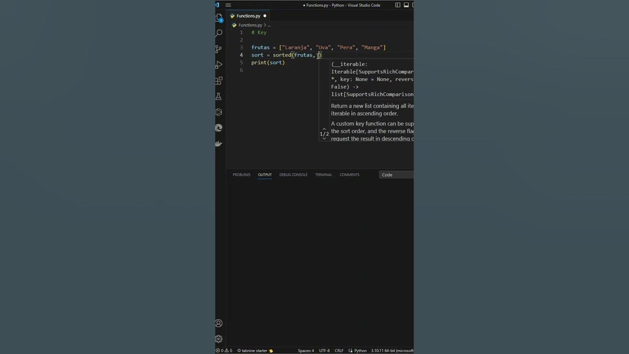 FunÇÃo Key Em Python Programação Python Webdev Pythonprogramming Backenddeveloper