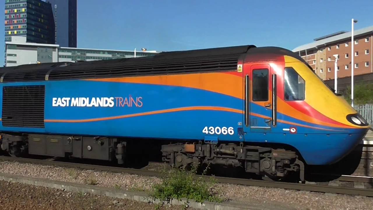 east midlands trains 43066 and 43050 screams out of leicester - YouTube