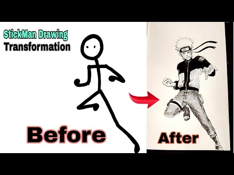 Speed Drawing StickMan Naruto 😎 || How to Draw Naruto || Naruto ...