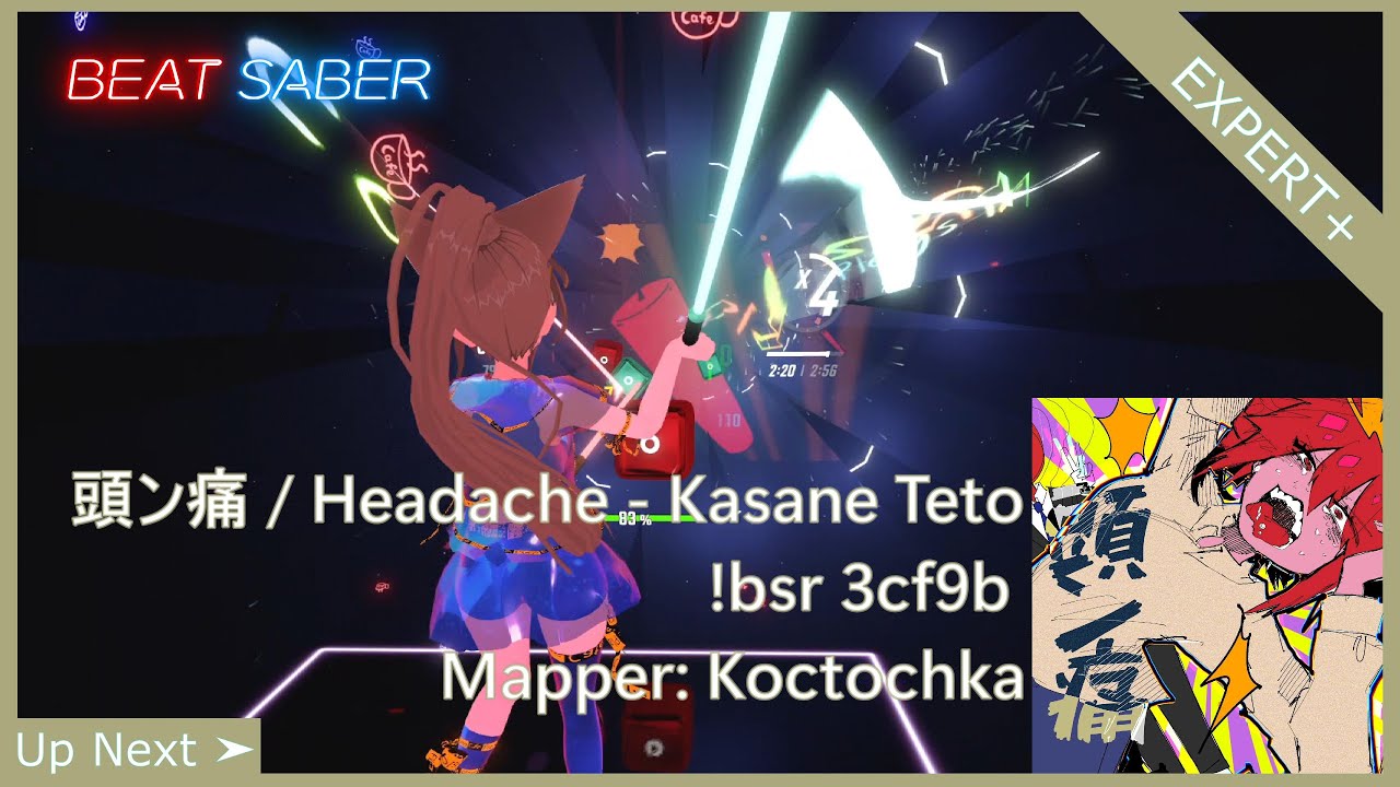 【Beat Saber】頭ン痛 / Headache - かさねてと / Kasane Teto - えいぷ - YouTube