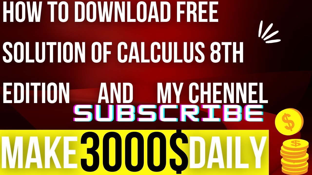 How to download free solution of Calculus 8th edition and calculus ...