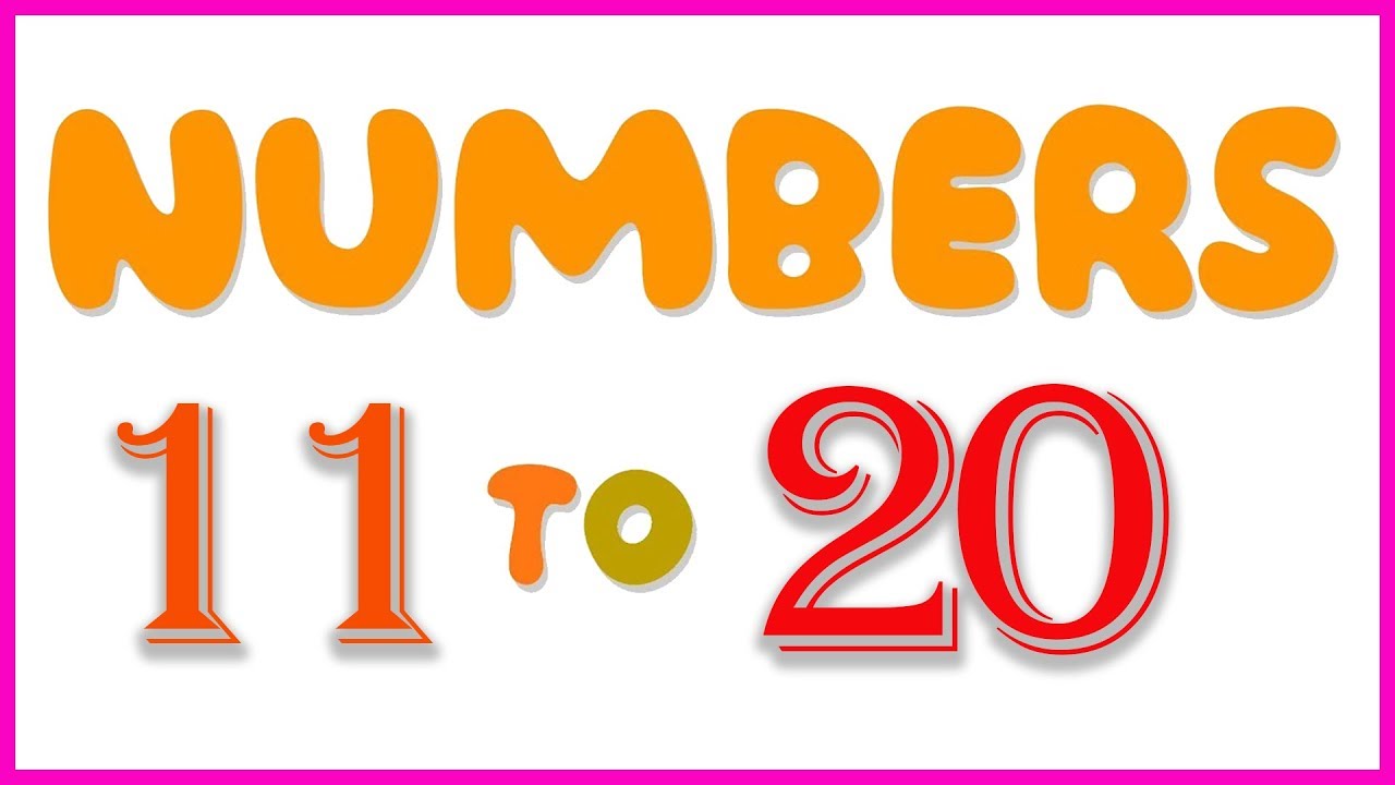Learning Numbers 11 to 20 - Learning Numbers - Number Rhymes for ...