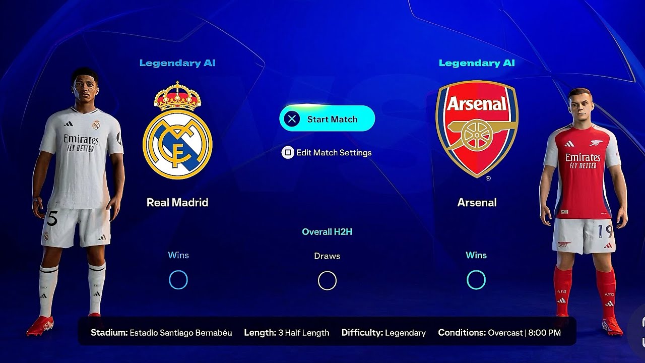 PS4-pro Real Madrid VS Arsenal:Mbappe ft trossard in quarter final ...