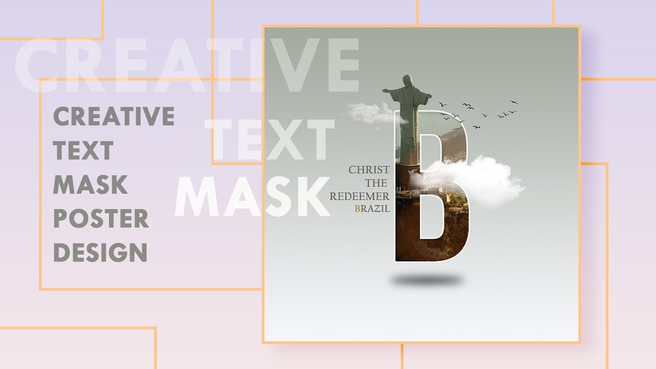 Text Mask Poster Design | Christ The Redeemer Brazil - YouTube