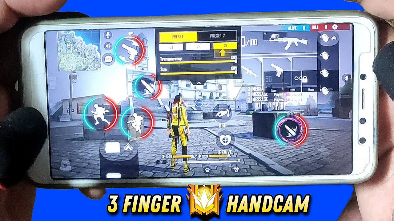 My First Time 3 Finger Setting Free Fire || 3 Finger Handcam || 3 ...