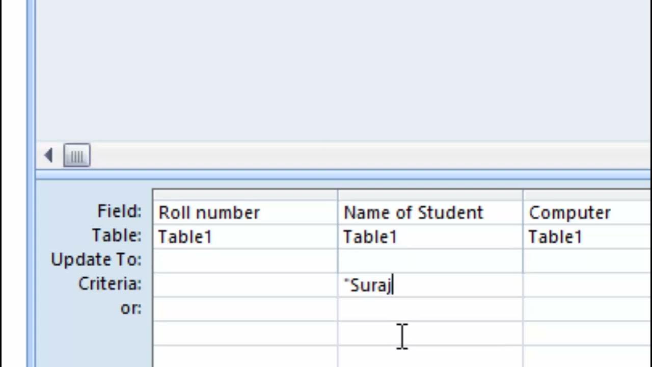 Updating Name with update Query in Microsoft Access@COMPUTEREXCELSOLUTION - YouTube