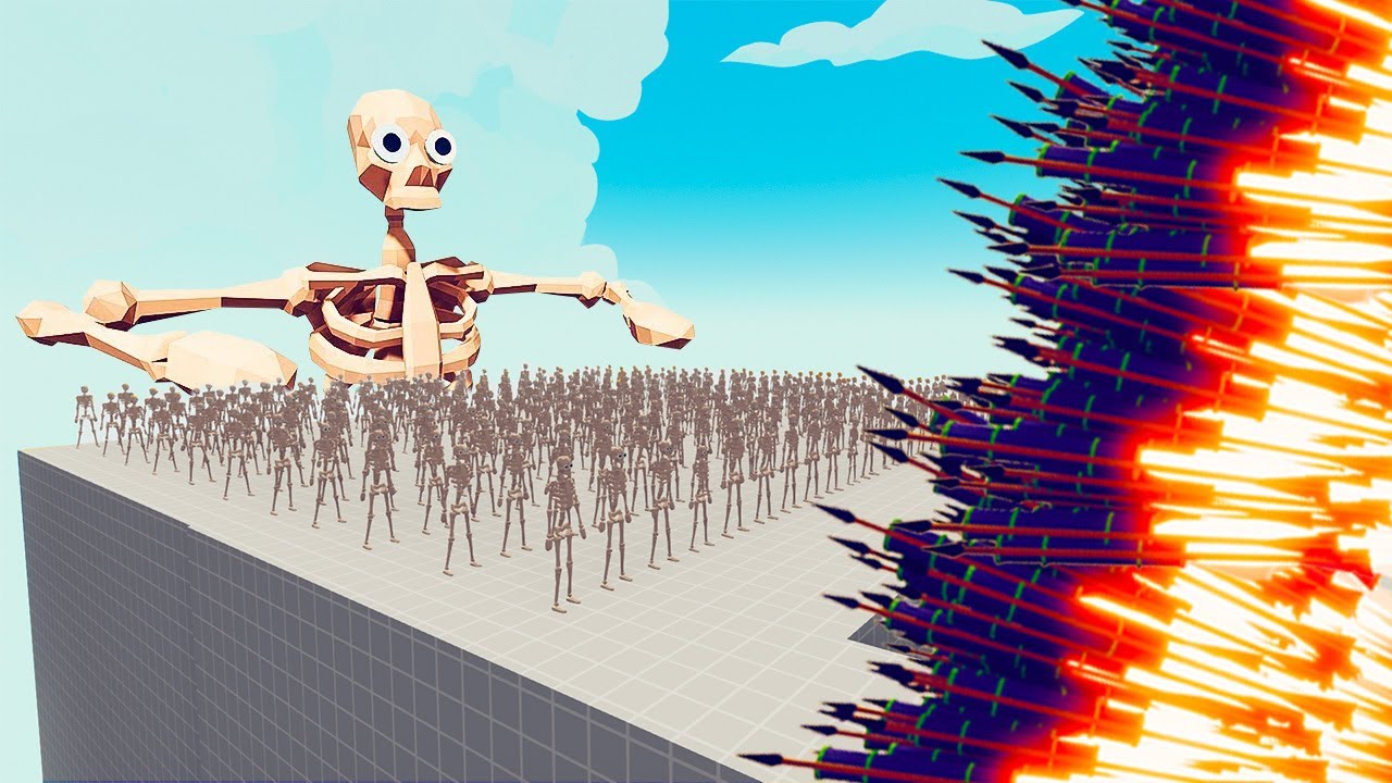 200x SKELETON + 3x GIANT vs 3x EVERY GOD - Totally Accurate Battle ...