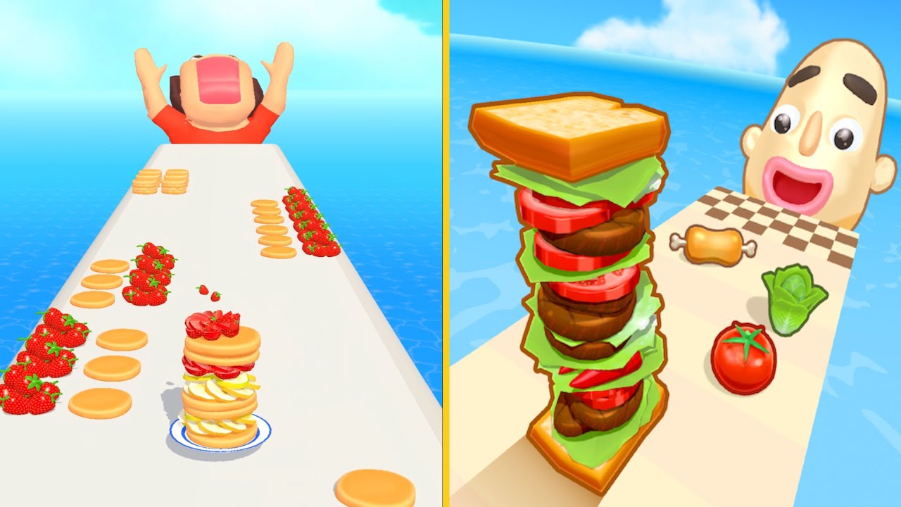 ⏺ pancake run 🆚 Sandwich runner - Top Mobile Game Update Max Level iOS ...