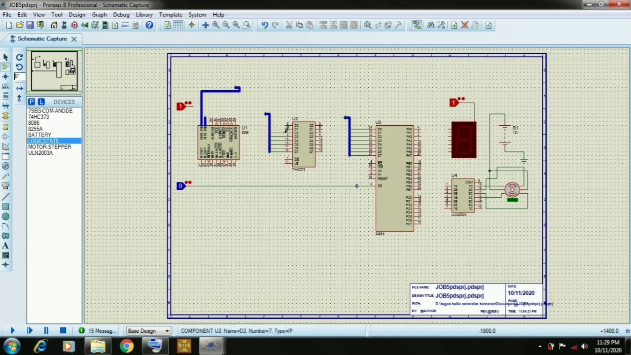 rangkaian motor stepper unipolar menggunakan ic 8086 - YouTube
