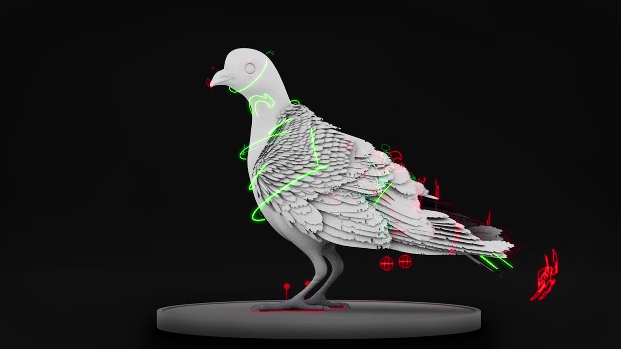 Rigreel 2025 - Bird dynamic rig maya - YouTube
