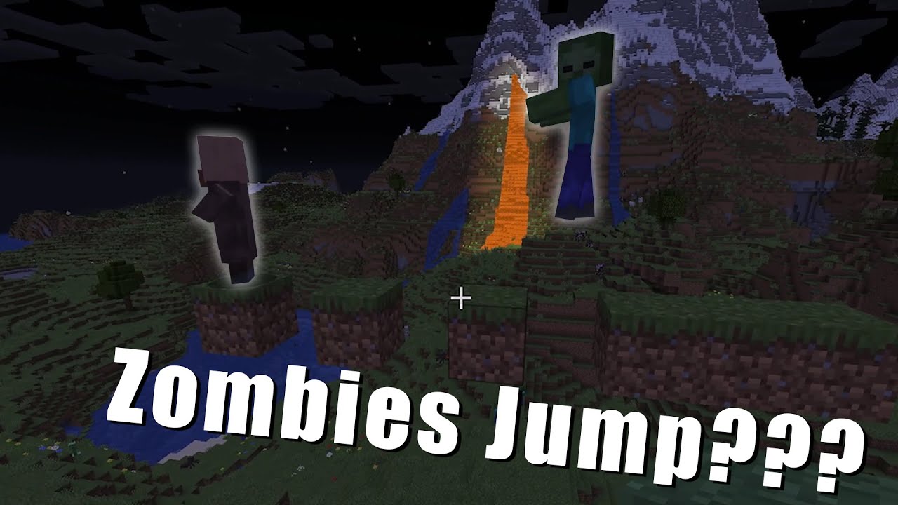 Making Mobs Jump Using Mobs Attempt Parkour On Minecraft - YouTube