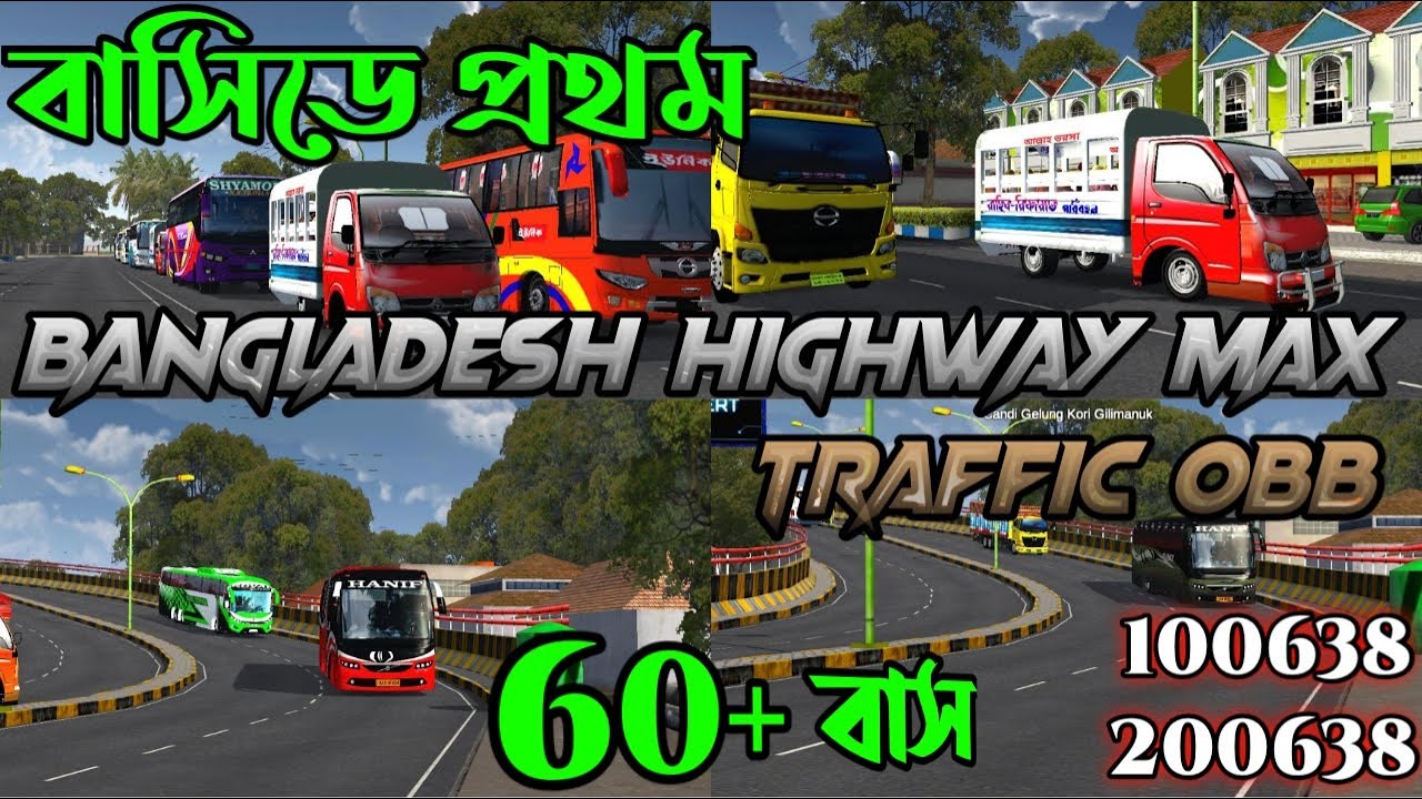 Releasing Bangladesh Highway Max Traffic Obb || First Time in Bussid V3 ...